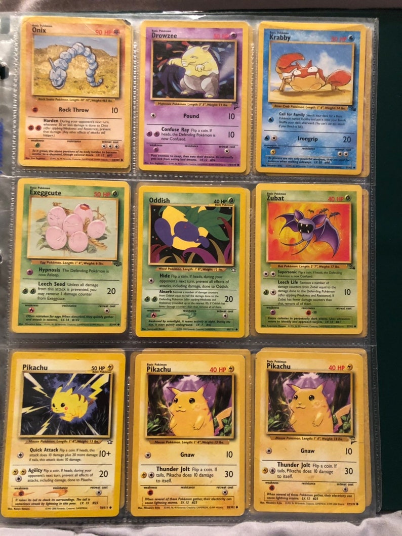 Pokémon Cards From the 90s- 1995,96,98. (binder 1) - Etsy