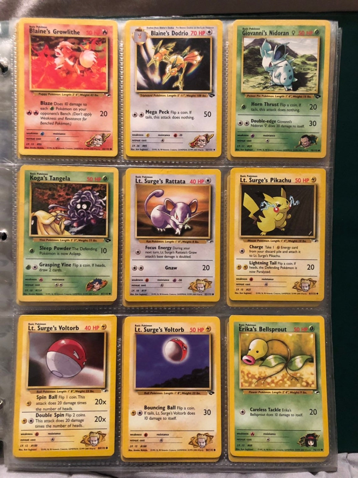 Pokémon Cards From the 90s 1995,96,98. binder 1 - Etsy