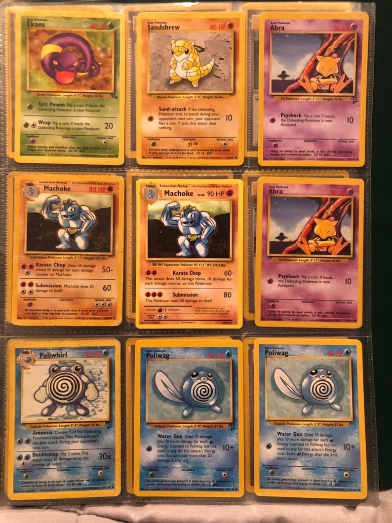 Pokémon Cards From the 90s 1995,96,98. binder 1 - Etsy