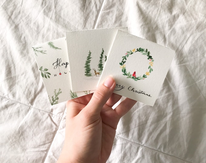 Mini Christmas Cards - Etsy