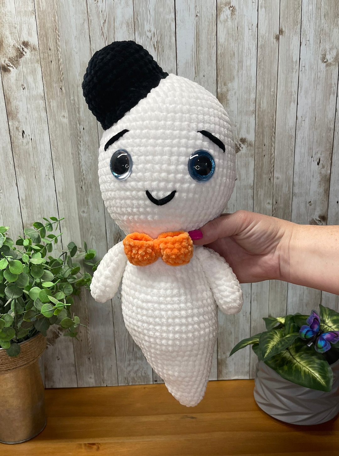 Crochet Ghost Stuffed Animal, Crochet Ghost Plushie, Halloween Gift ...