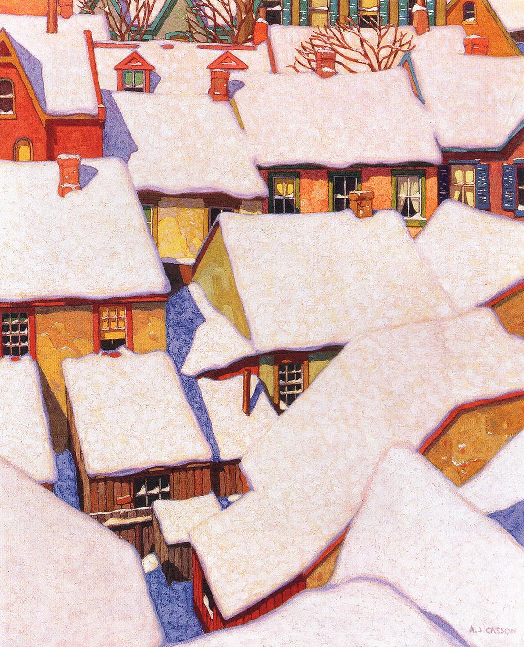 AJ Casson - House Tops in the Ward, 1924 - Etsy