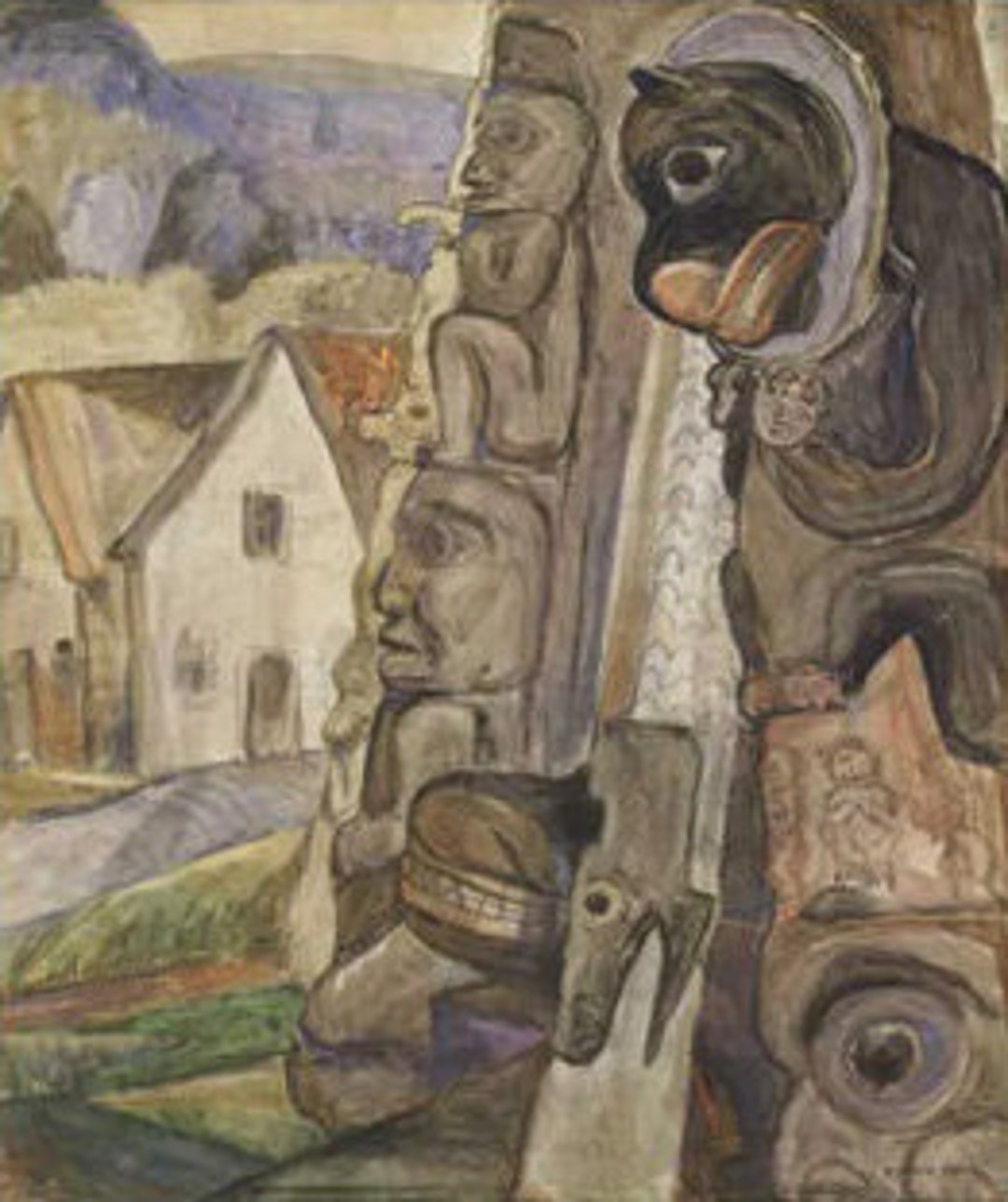 Emily Carr Kispiox Village Group of Seven, Giclee Canvas - Etsy