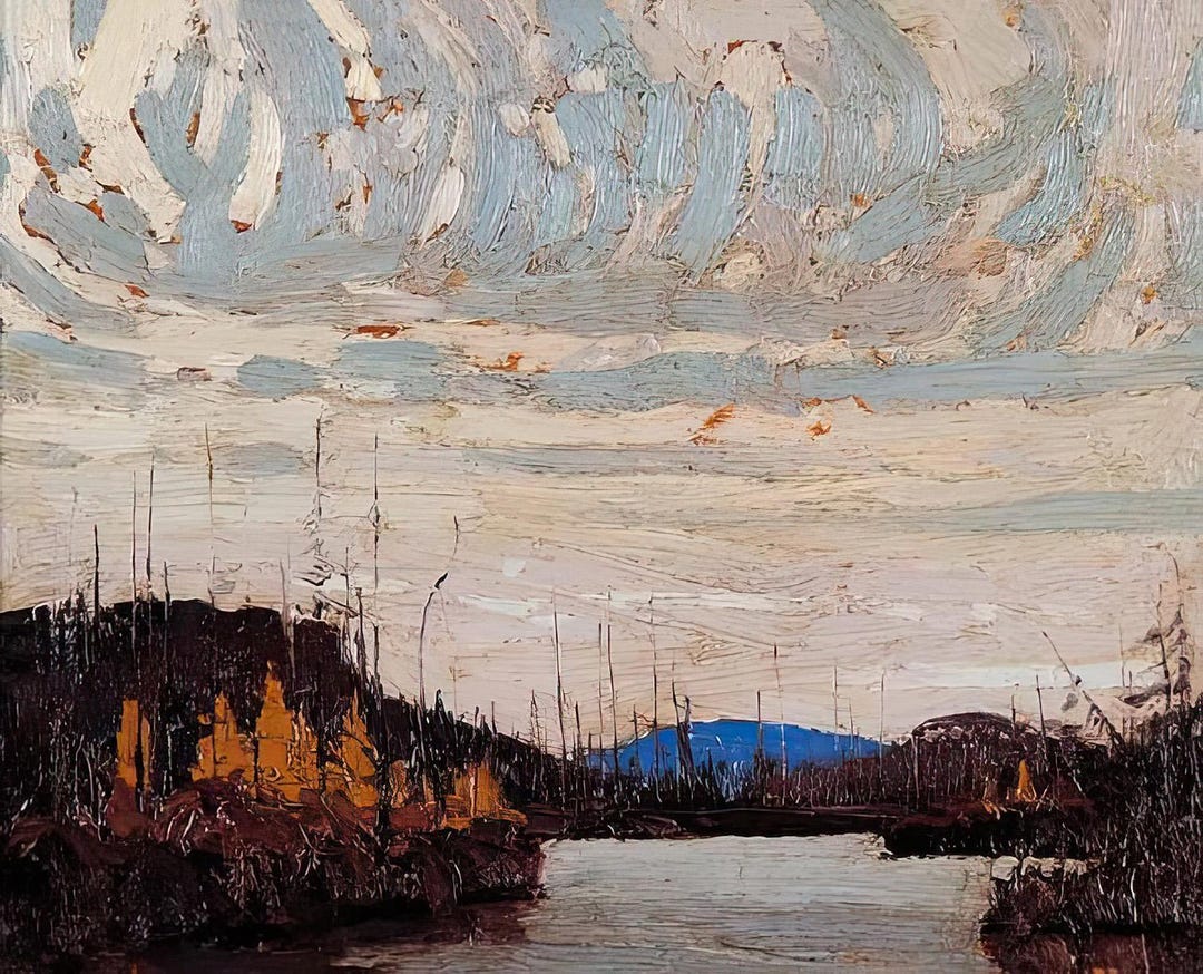 Tom Thomson - Dawn on Round Lake - Etsy