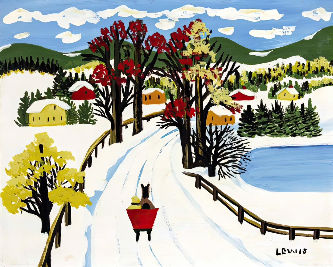 Maud Lewis - Winter Sleigh Ride - Etsy