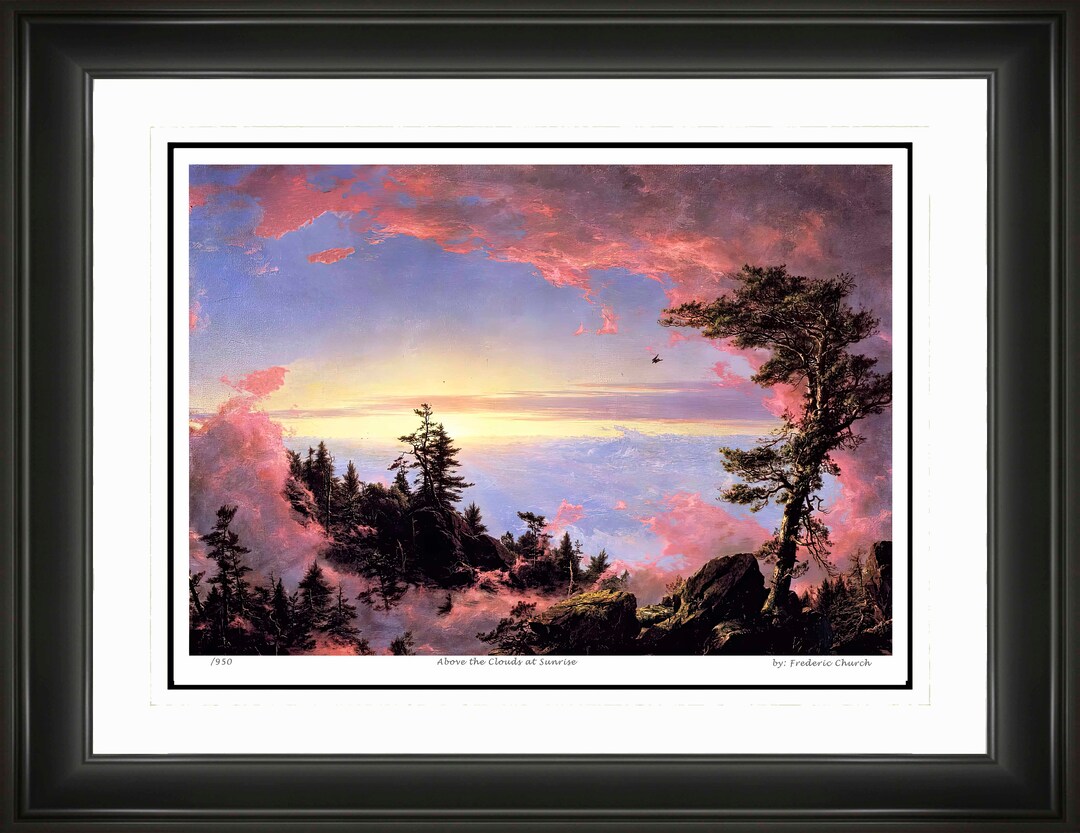 Historical Art - Frederic Church - Above the Clouds at Sunrise ...