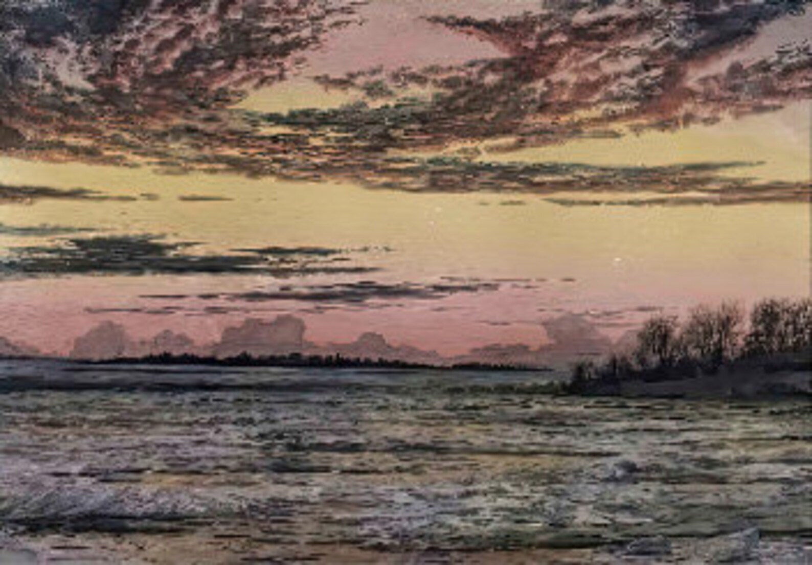 Historical Art Frederic Church Sunset Over the Ice - Etsy