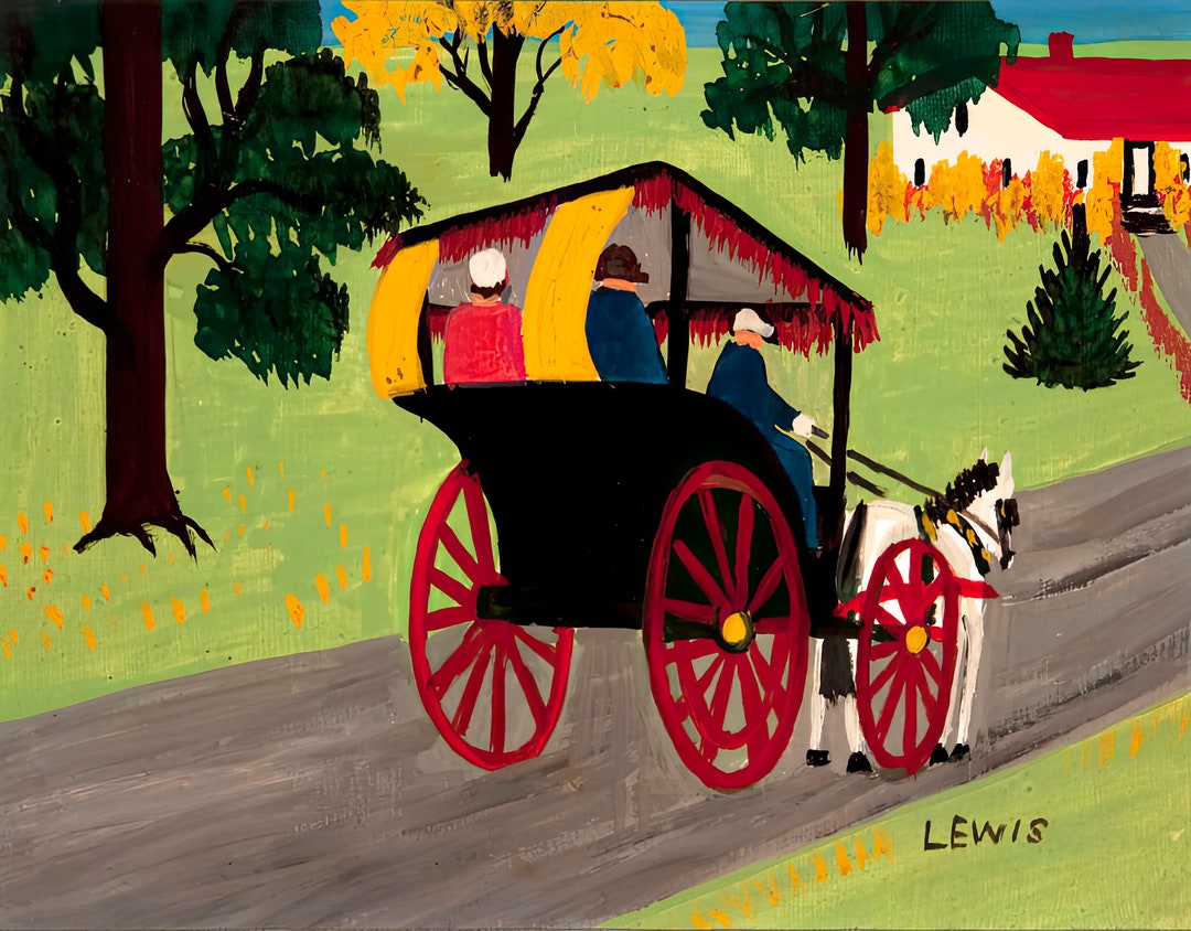 Maud Lewis - Carriage, 1955 - Etsy