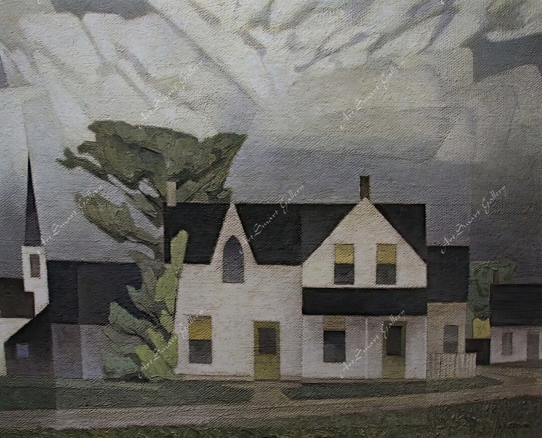 AJ Casson Village House, Summer Group of Seven, Giclee Canvas - Etsy