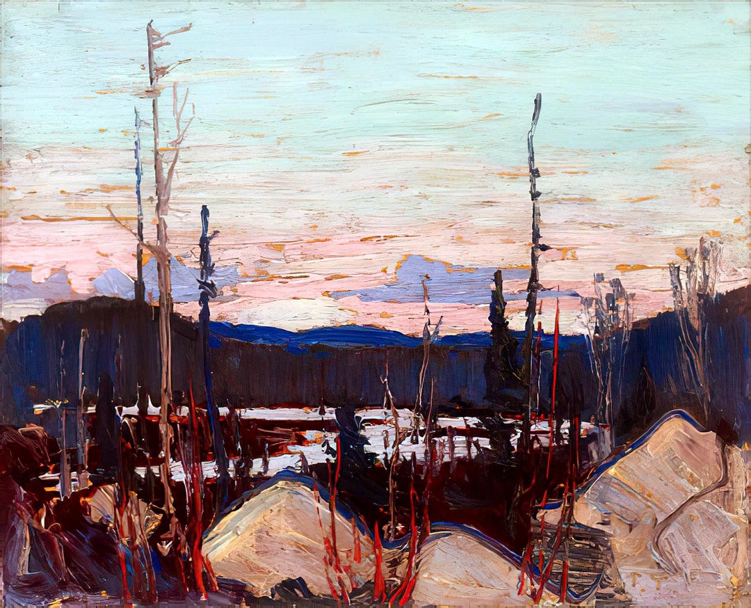 Tom Thomson - Burnt Area, Ragged Rocks - Etsy