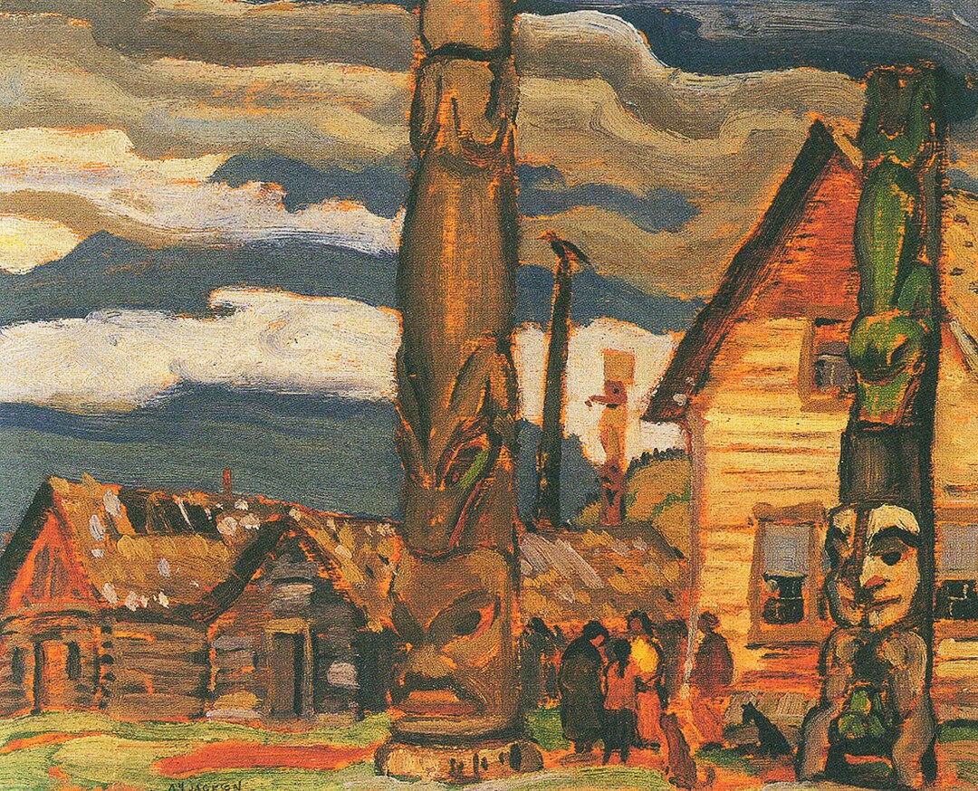 AY Jackson - Totem Poles, Kitwanga 1927 - Etsy