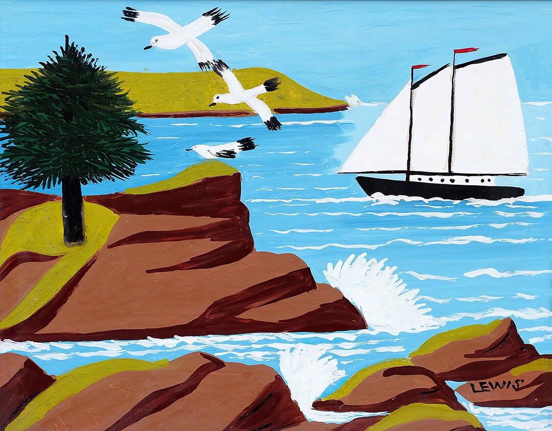 Maud Lewis - Edge of Digby Harbour, 1962 - Etsy