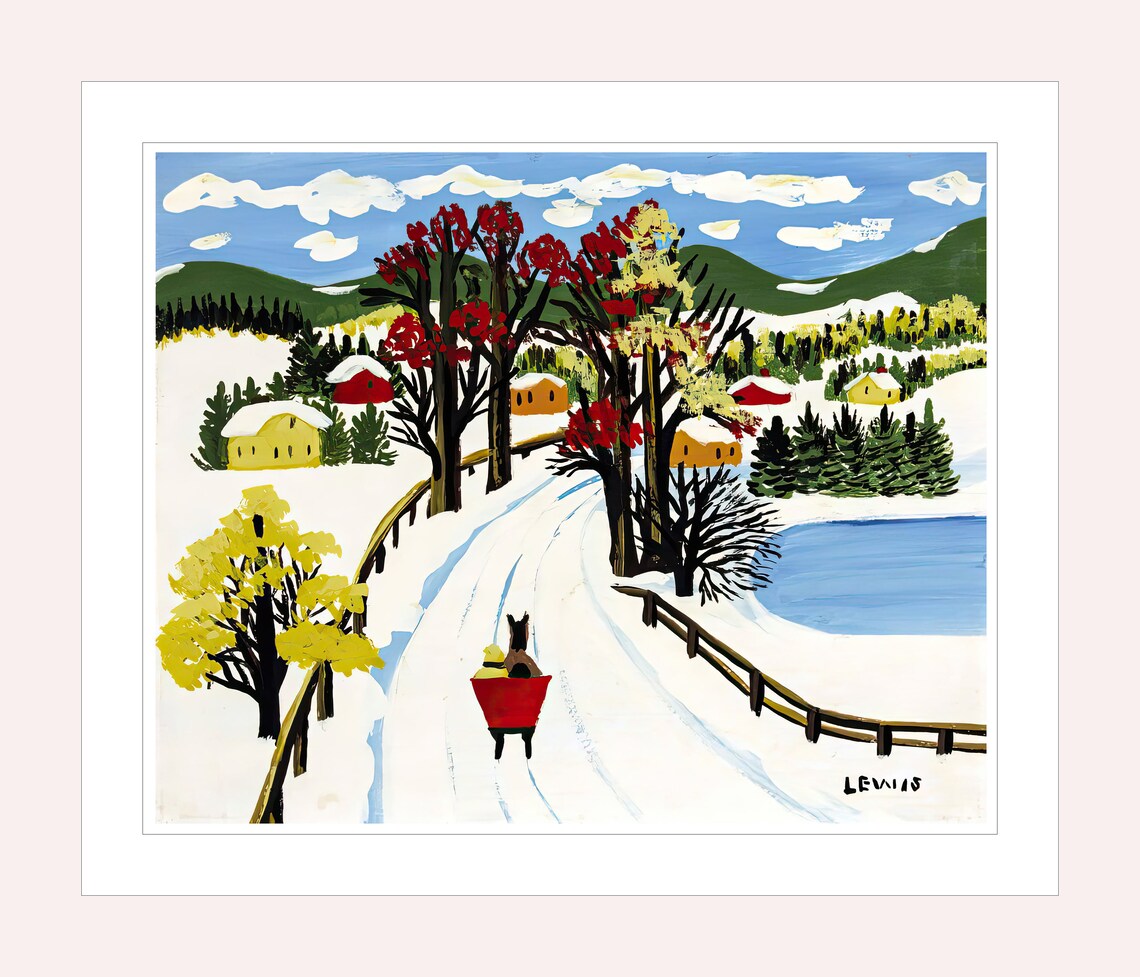 Maud Lewis - Winter Sleigh Ride - Etsy