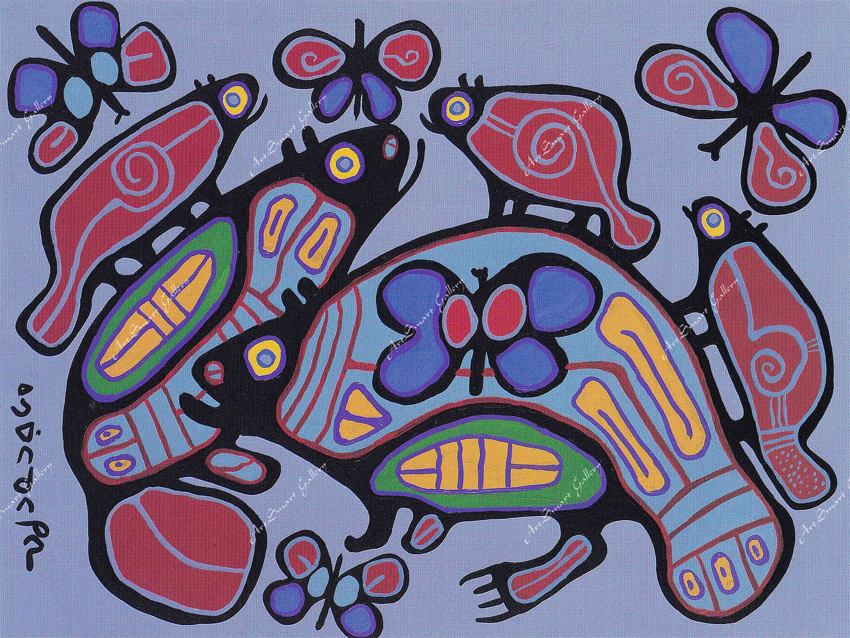 Norval Morrisseau Beaver Family Animal Heaven - Etsy Canada
