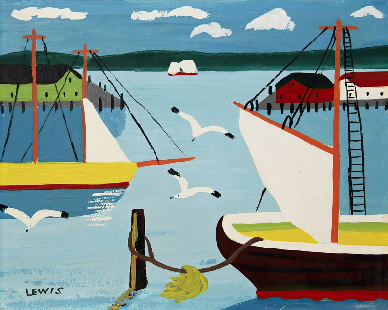 Maud Lewis - Harbour Scene, 1968 - Etsy