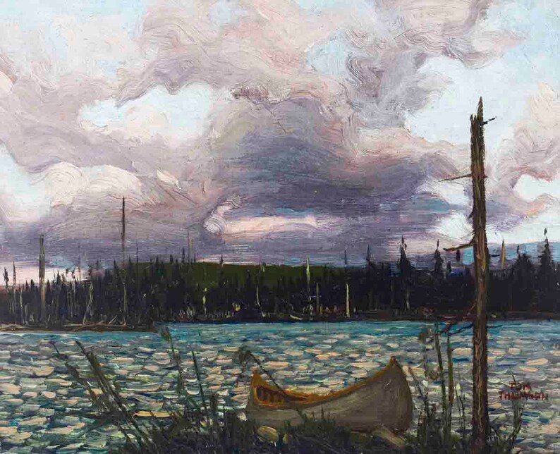 Tom Thomson Canoe and Lake Group of 7 Giclee Canvas - Etsy