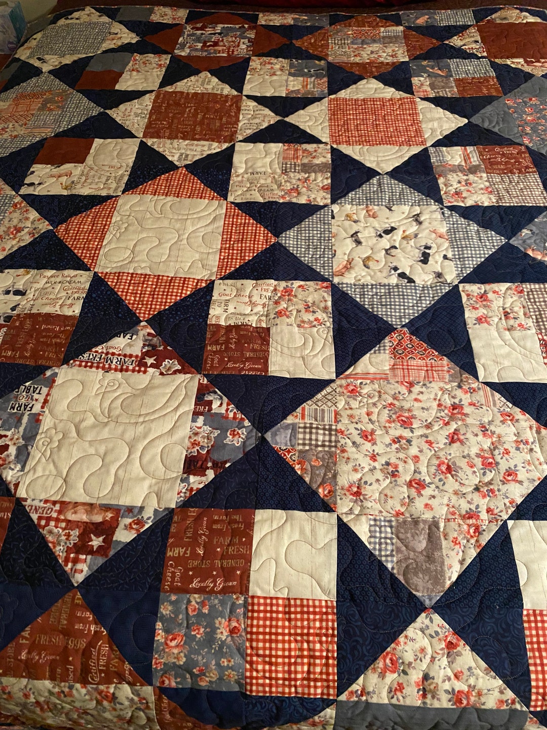 Country Quilt - Etsy