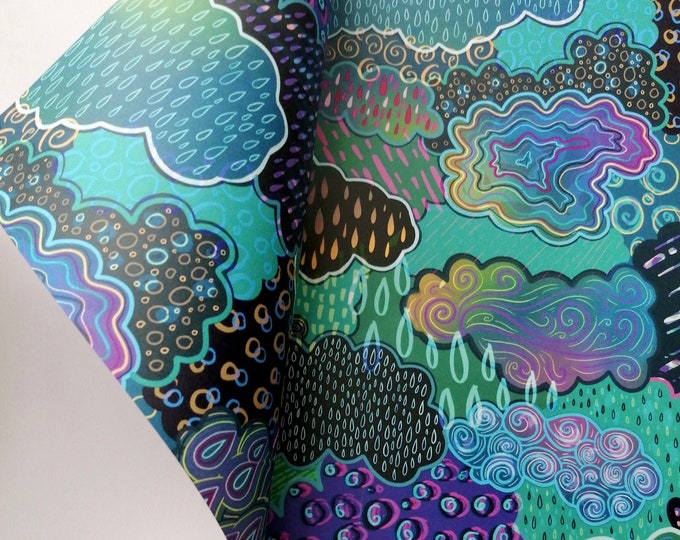 Colourful Storm Cloud Gift Wrap | Wrapping Paper - Etsy