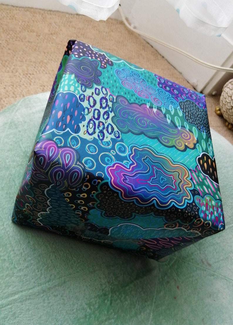 Colourful Storm Cloud Gift Wrap Wrapping Paper | Etsy