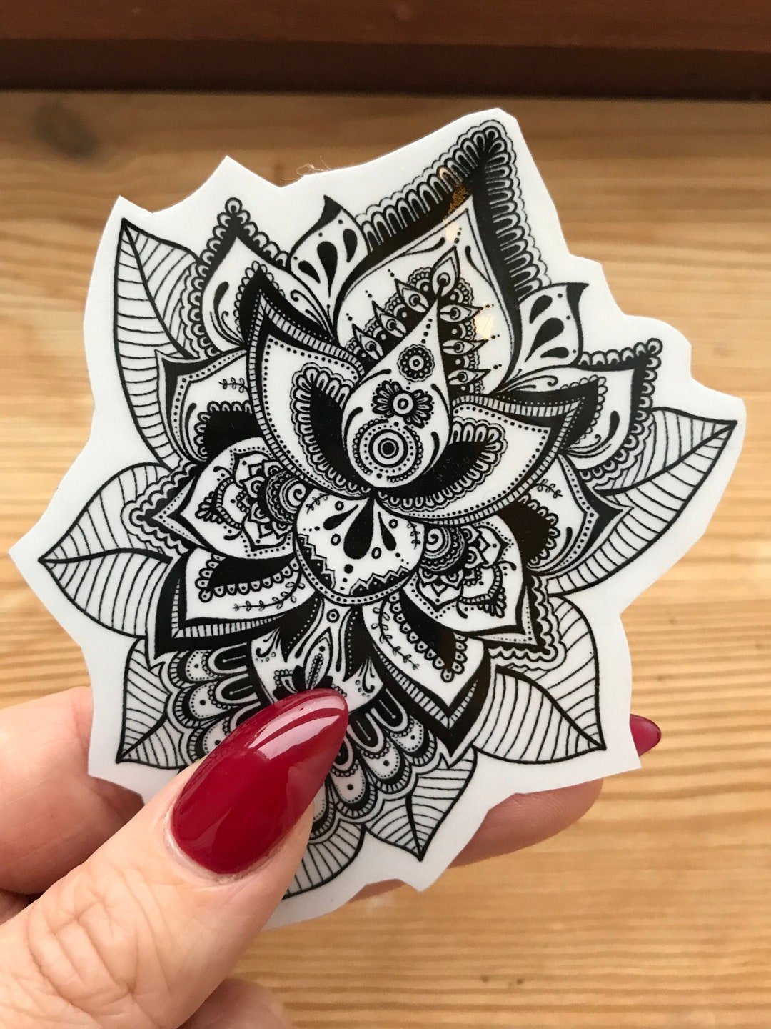 Petal Mehndi Handmade Sticker - Etsy