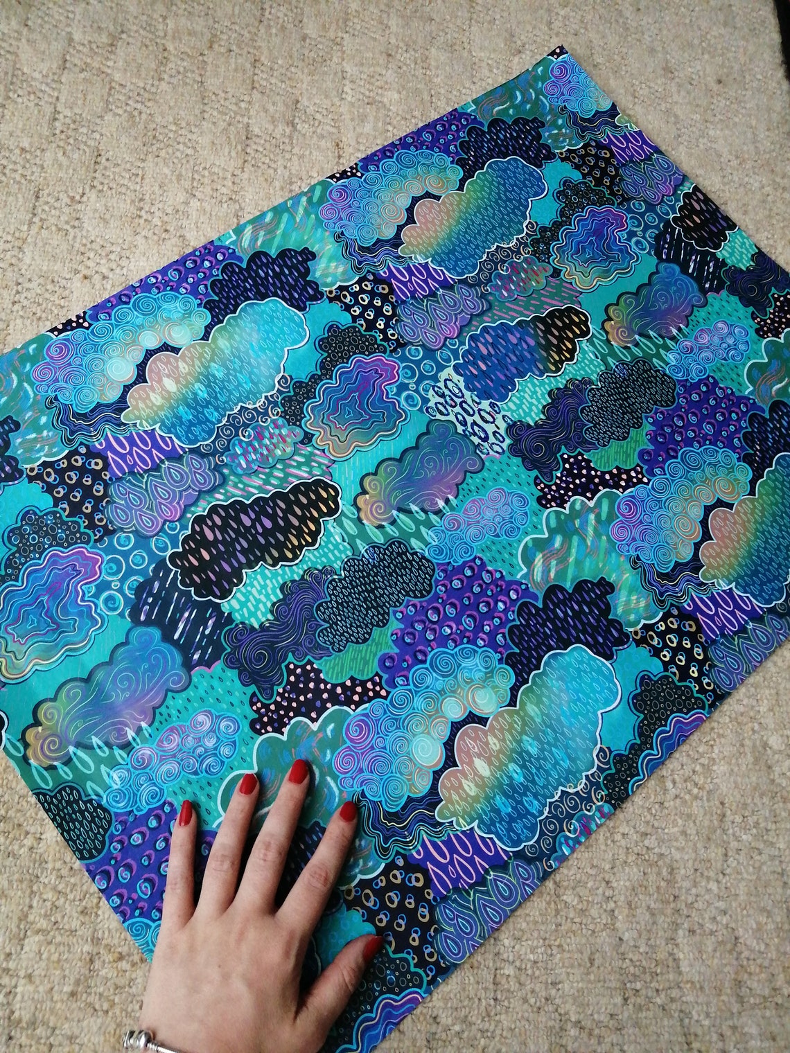 Colourful Storm Cloud Gift Wrap Wrapping Paper | Etsy