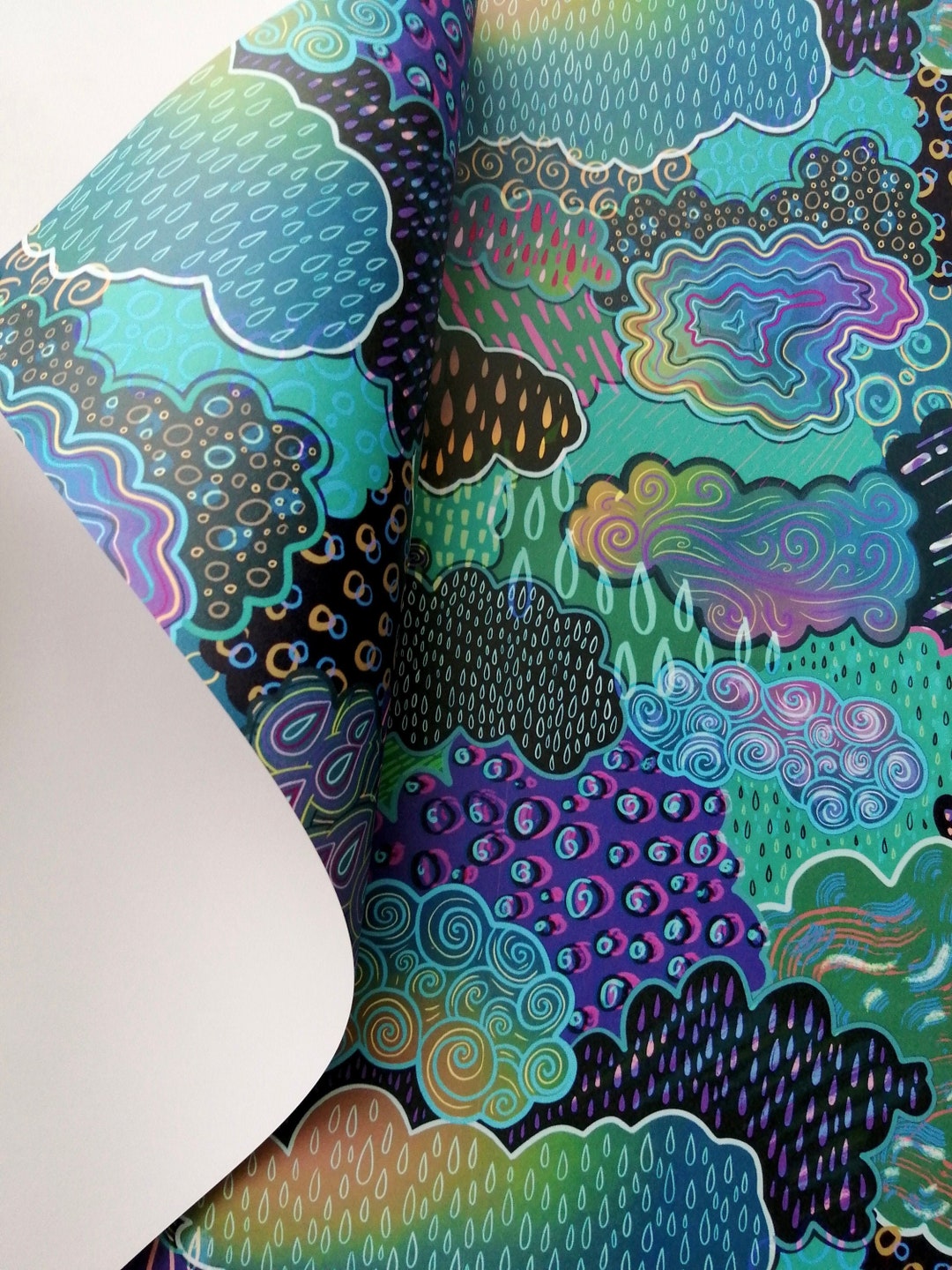 Colourful Storm Cloud Gift Wrap Wrapping Paper - Etsy