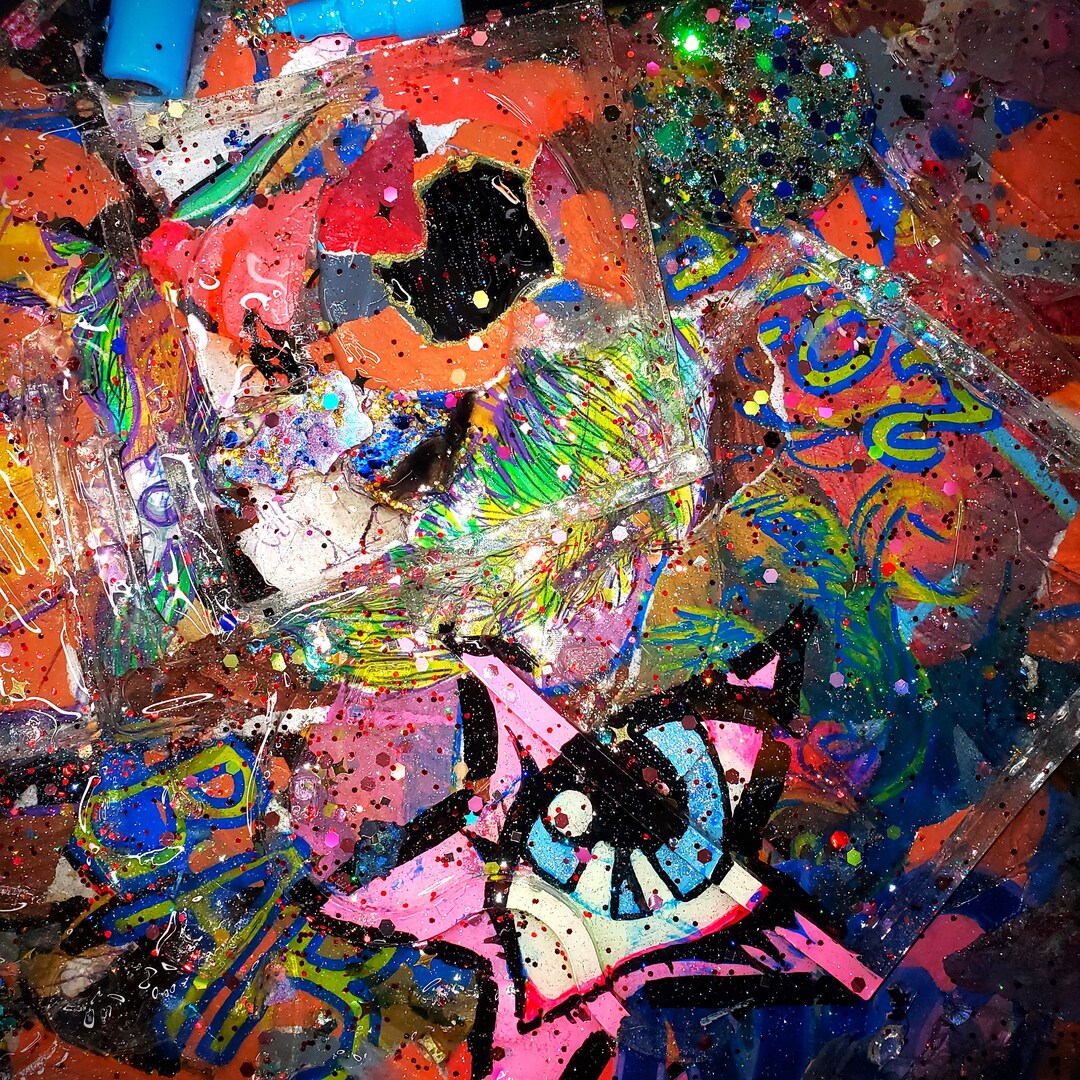 Garbage Girl (original Reclaimed Plastic Painting) - Recycled Acrylic ...