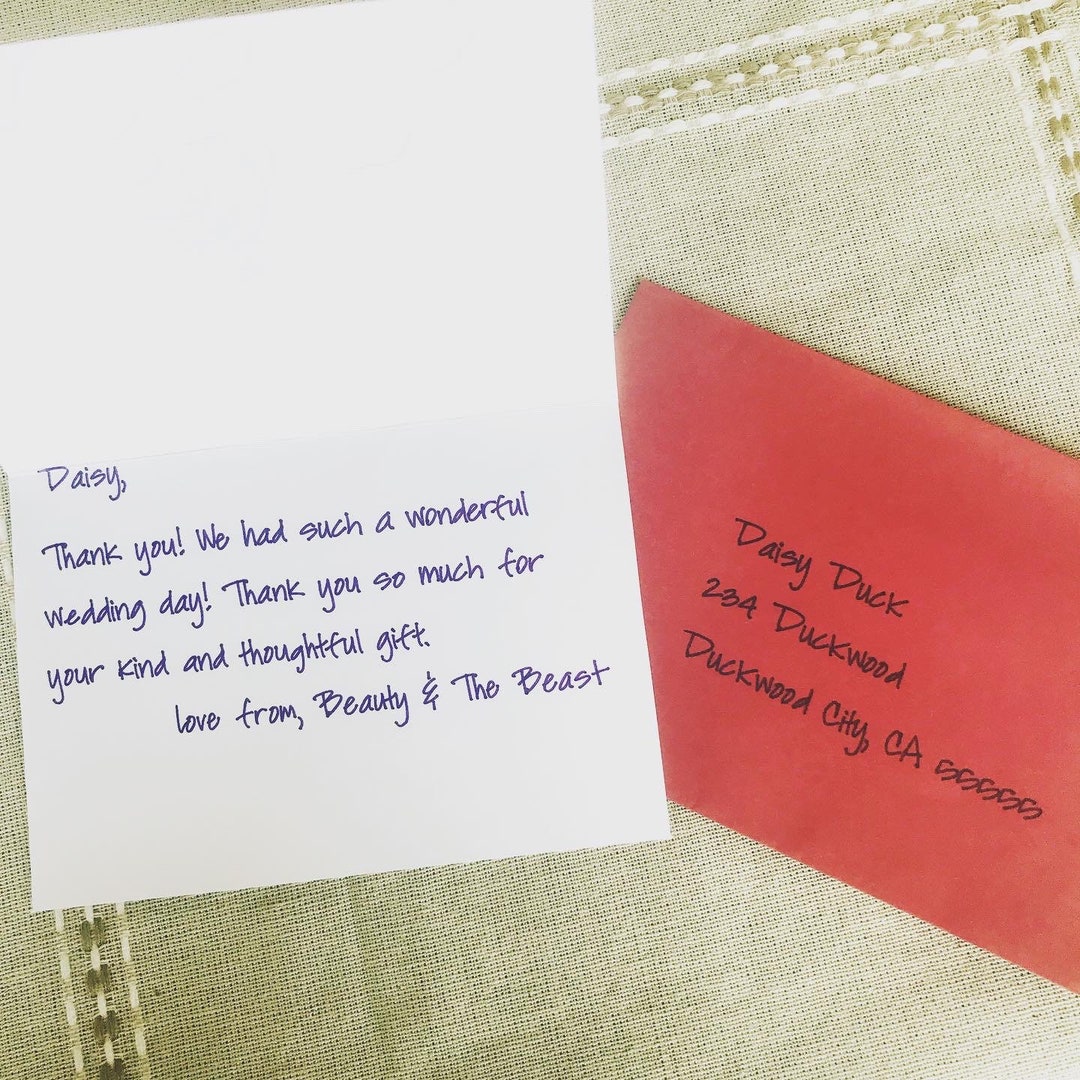 Hand Written Personalized Thank You Cards With Addressed Envelops - Etsy