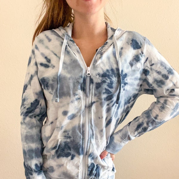 Tie Dye Zip Hoodie Etsy
