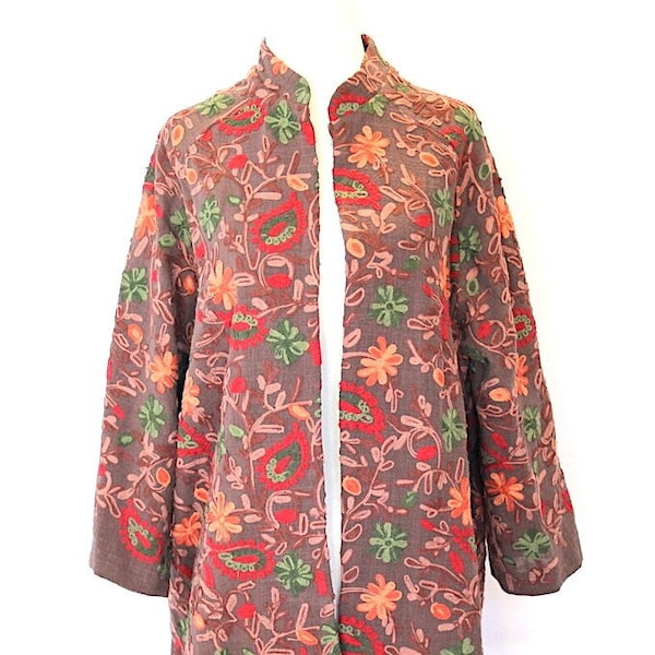 Embroidered Coat - Etsy