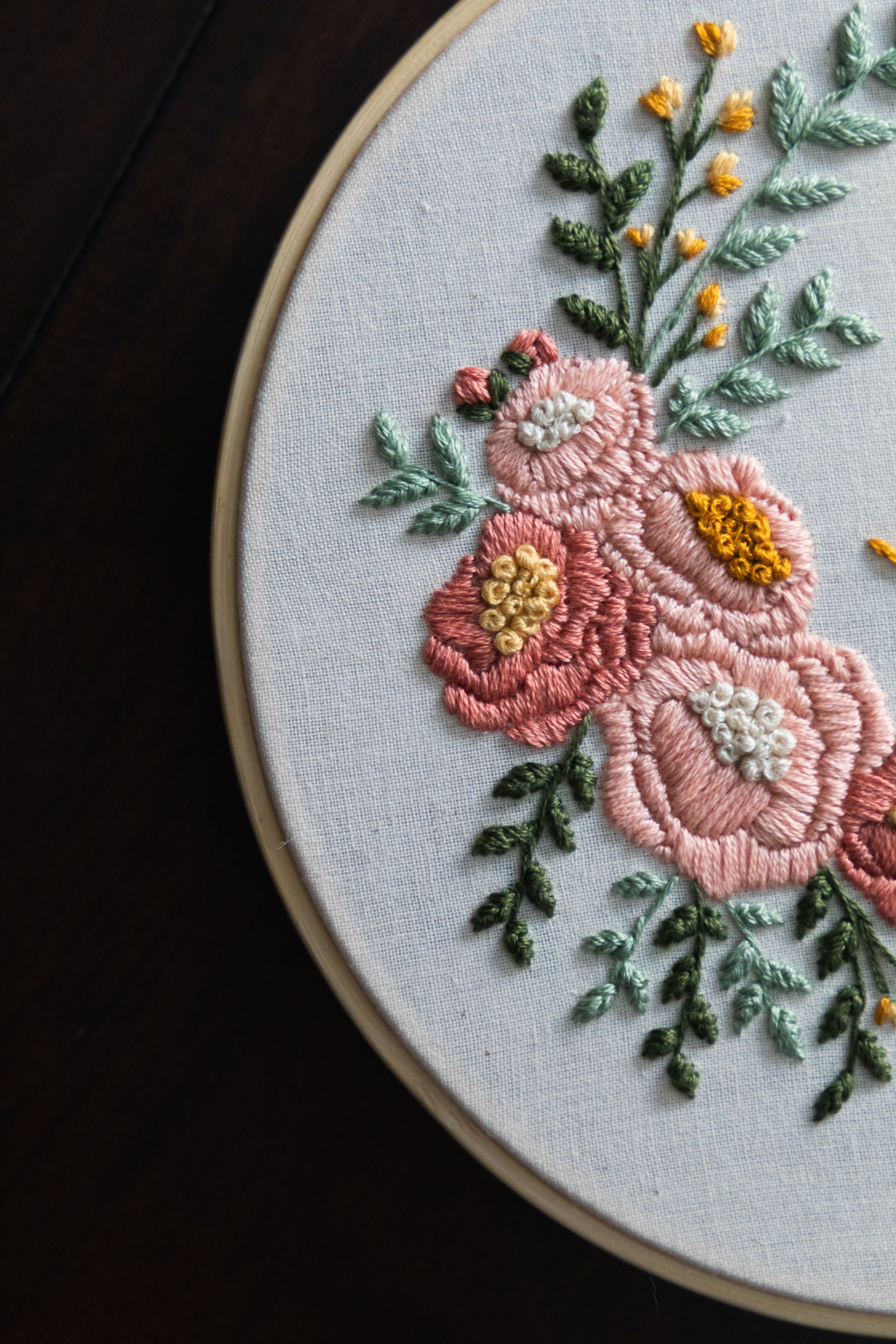 Peony Love Embroidery PDF PATTERN Embroidery Hoop Diy Handmade 7 ...
