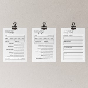 Book Rating, Printable Detailed Book Review, Book Review, Reading ...