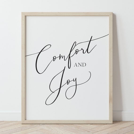 Comfort and Joy Sign Large Printable Christmas Sign - Etsy