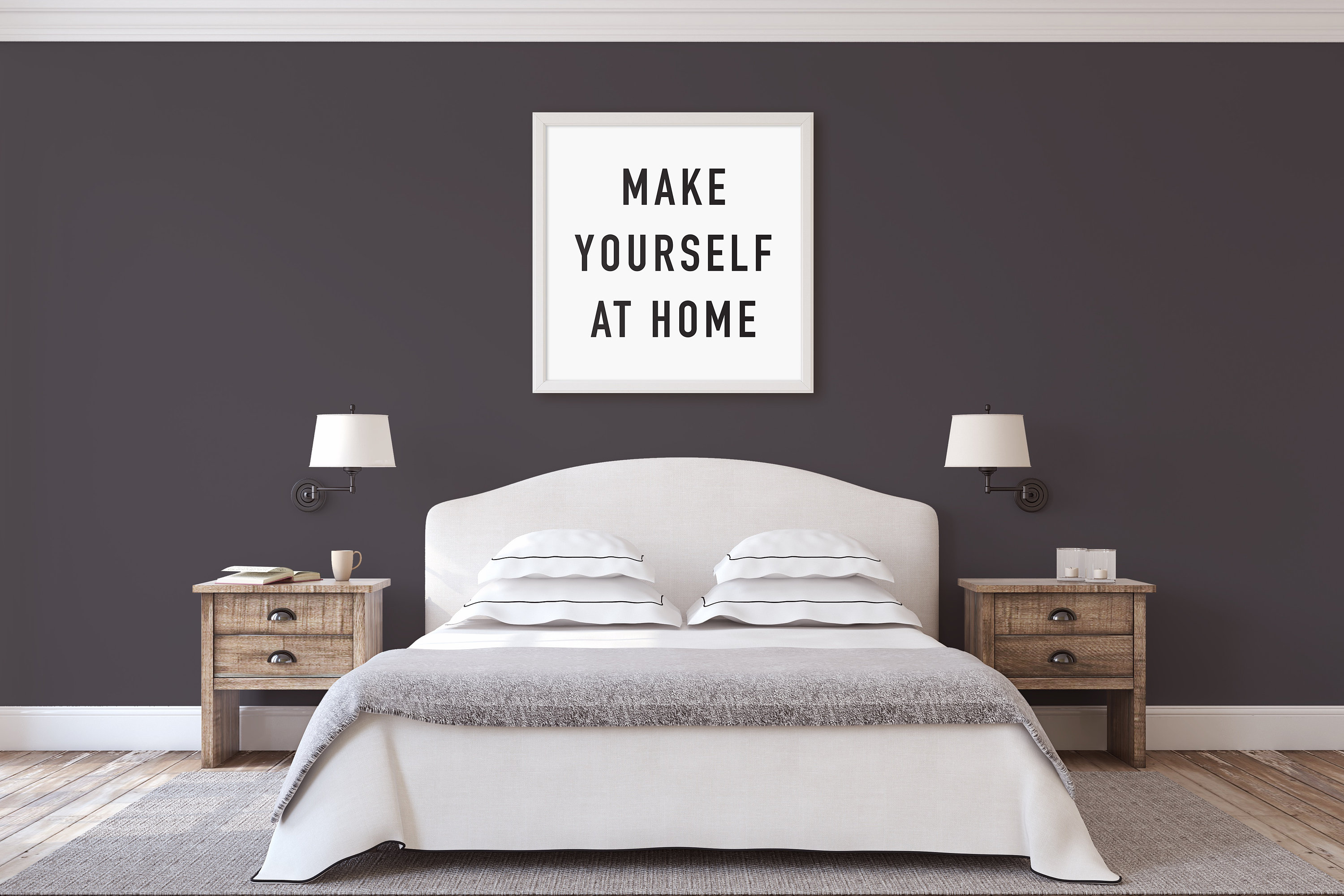 Make Yourself at Home Sign | Large Printable Sign, Horizontal Quote ...