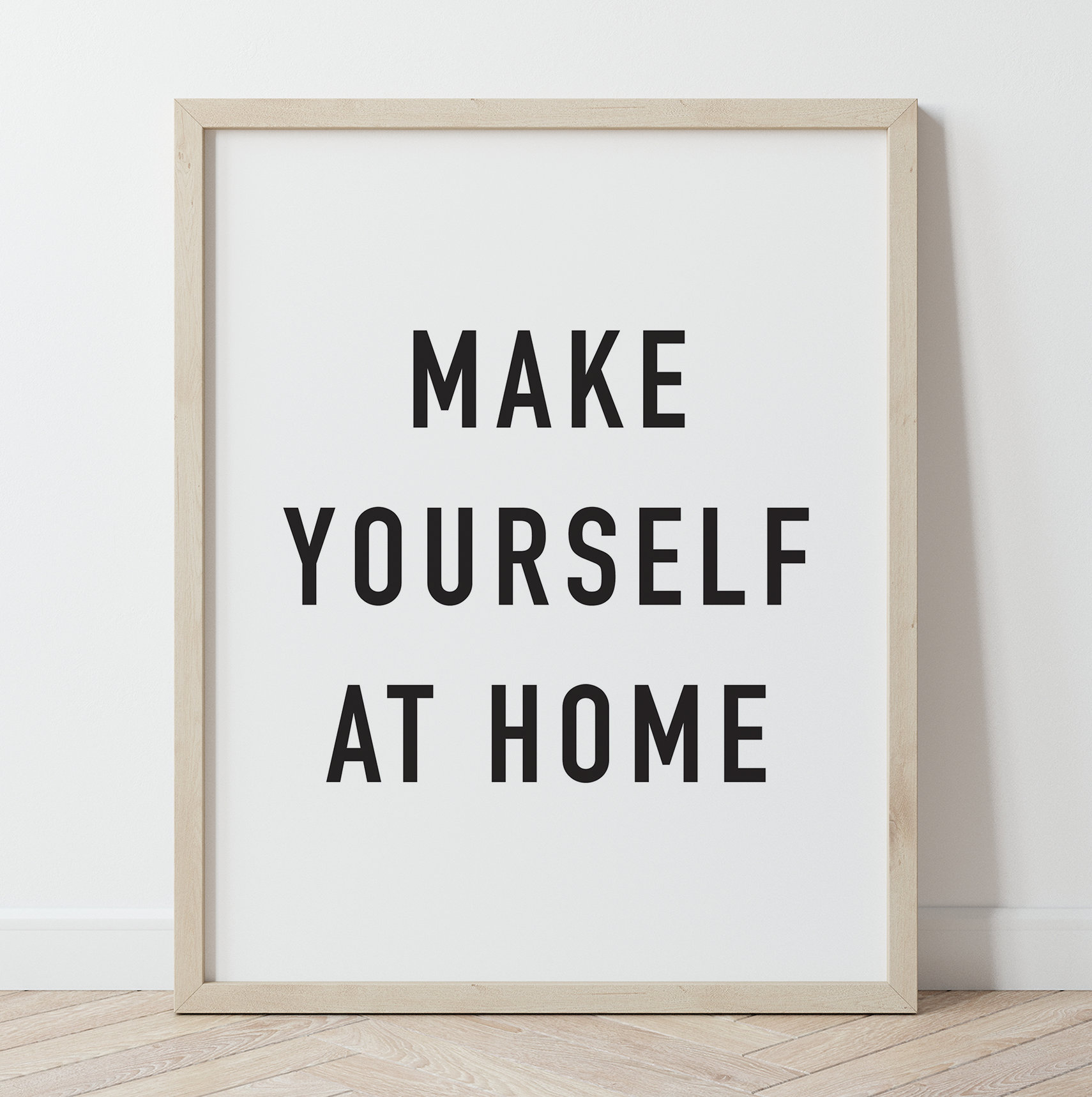 Make Yourself at Home Sign | Large Printable Sign, Horizontal Quote ...