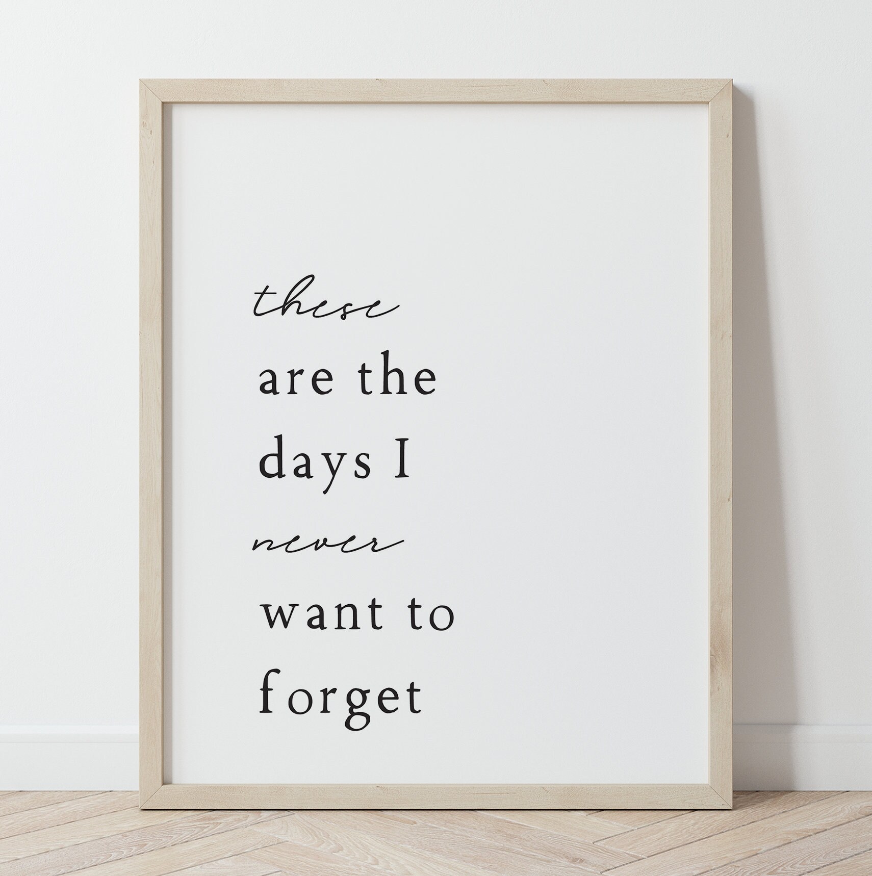 These Are the Days Print | Large Printable Sign, Horizontal Quote Print ...