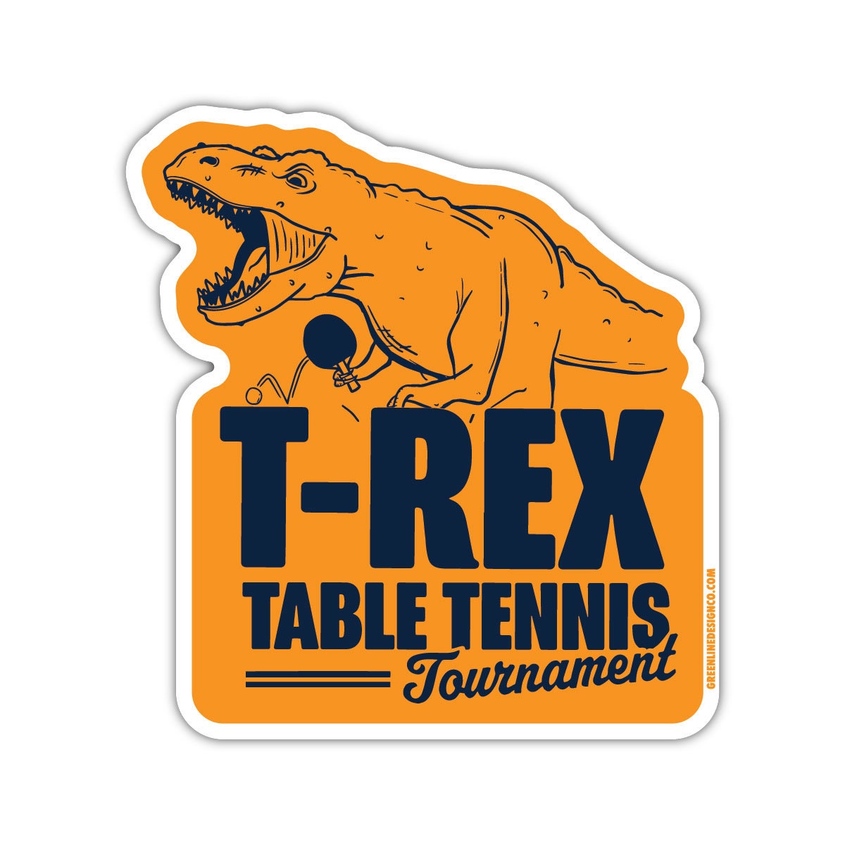 T-rex Table Tennis Tournament Sticker - Etsy