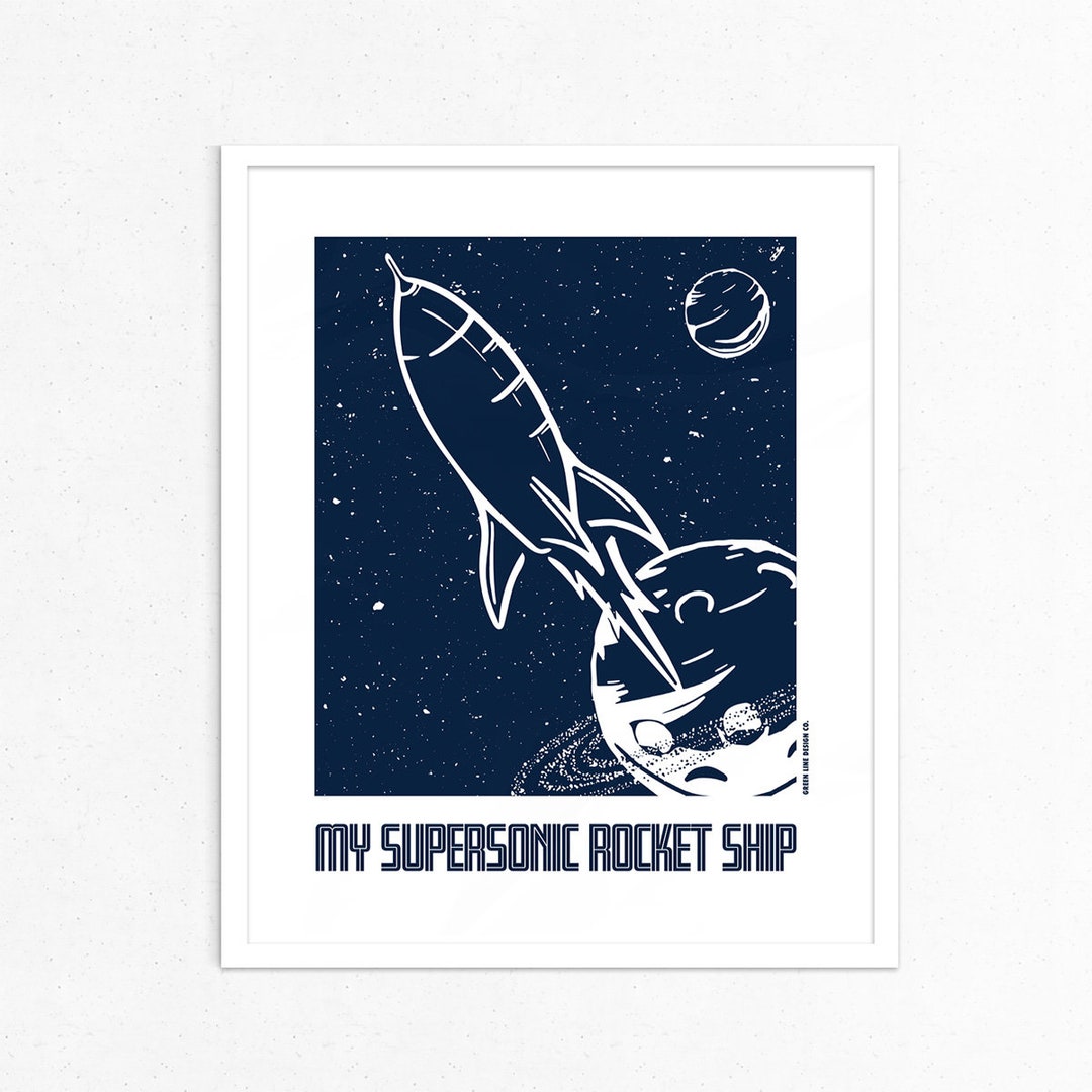 My Supersonic Rocketship Print - Etsy