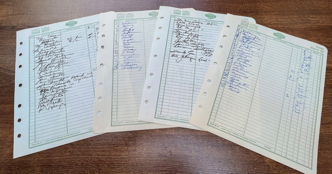 Rare 1940’s Doctor’s Ledger Pages (16 Pages) Vintage Junk Journal ...