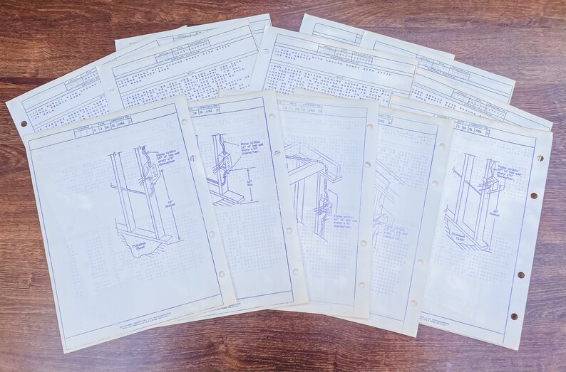 Vintage Ledger 1950s Electrical Ledger Pages (25) Junk Journal Ephemera ...
