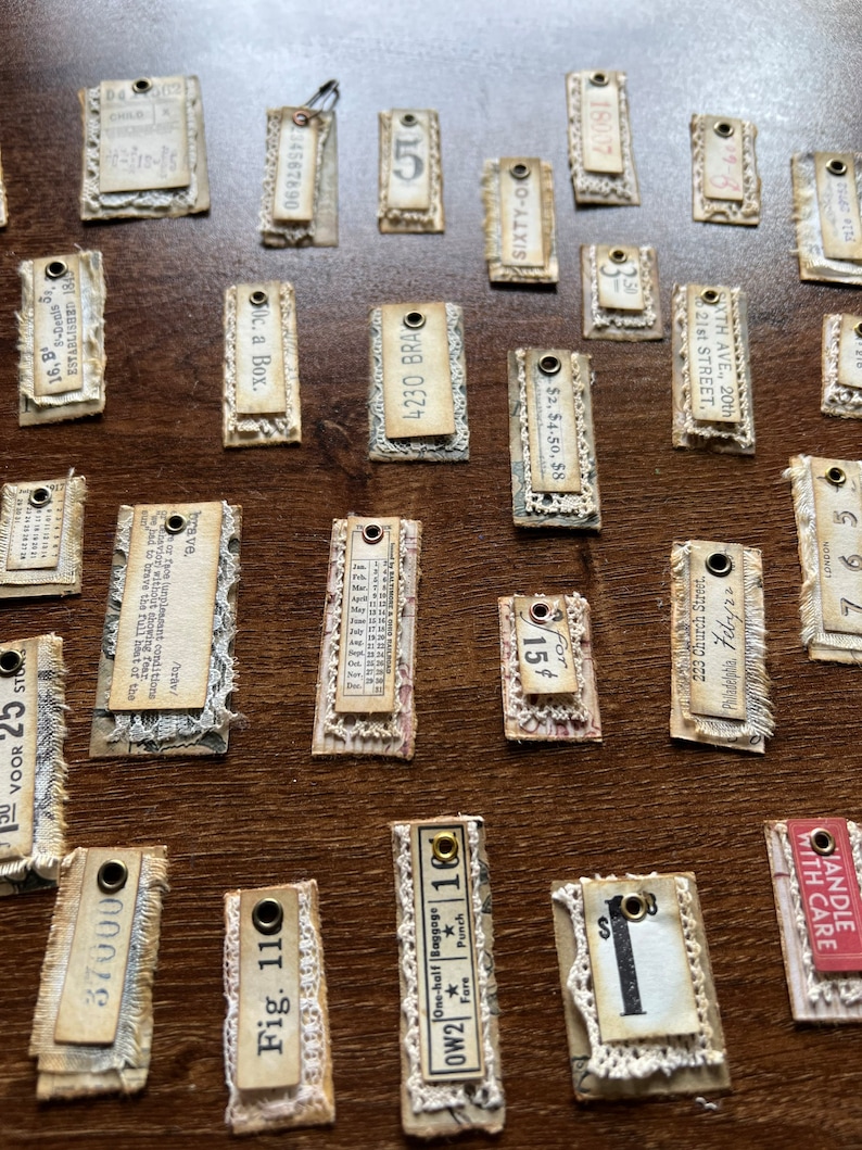 Junk Journal Paper and Lace Charms (10) Junk Journal Ephemera - Etsy