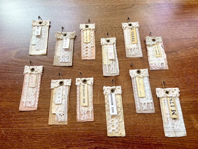 Junk Journal Large Paper and Lace Charms Junk Journal Ephemera - Etsy