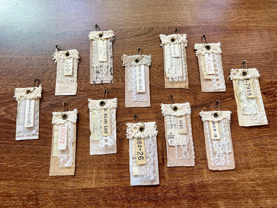 Junk Journal Large Paper and Lace Charms Junk Journal Ephemera - Etsy