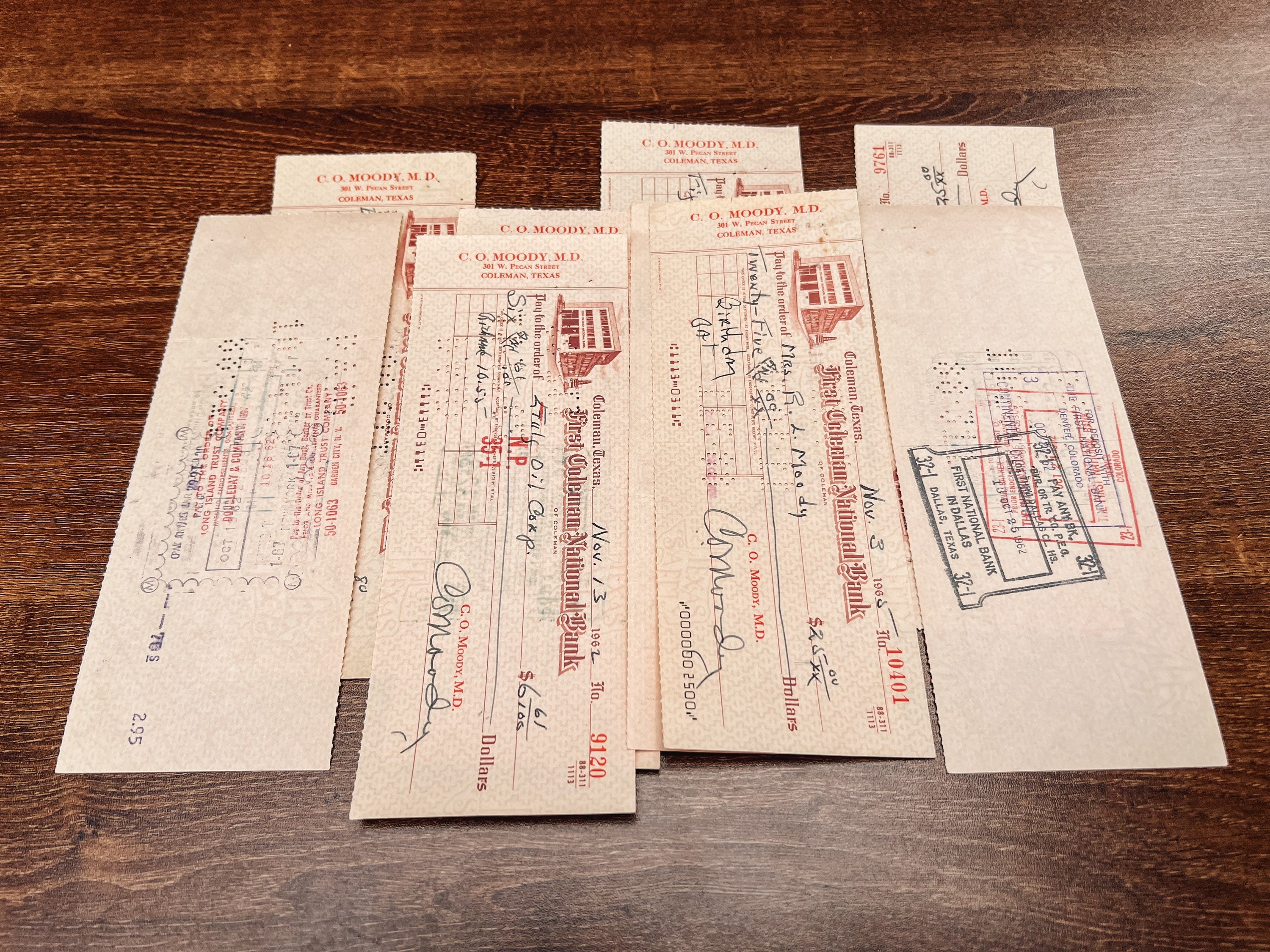 Vintage Assorted Checks Cancelled Blank Bank Check Doctor Note Junk ...