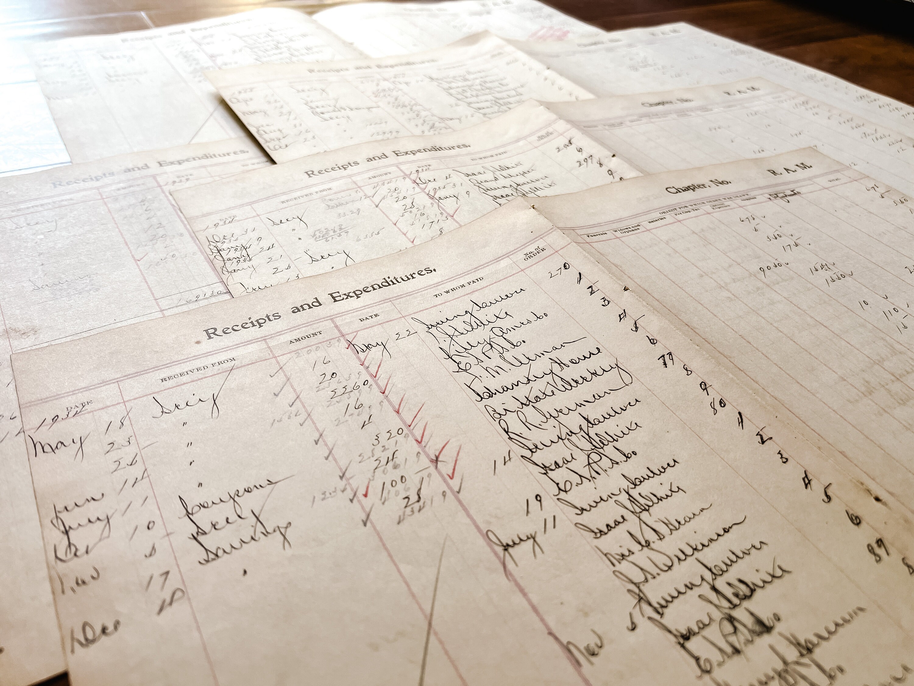 Rare Early 1900s Royal Arch Mason Ledger Pages Vintage Collectors Junk ...