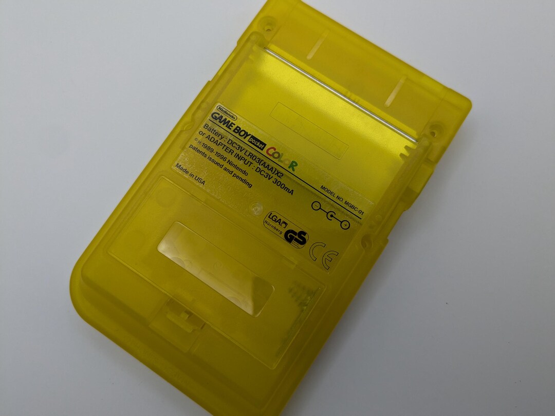 Gameboy Pocket Color Label Clear Black Text - Gameboy POCO Label - Etsy