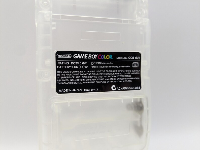 Gameboy Color Label Sticker Black - Etsy