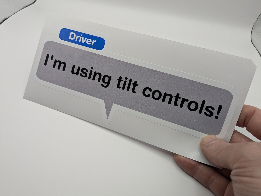 Mario Kart Sticker - Bumper Sticker - I'm Using Tilt Controls - Etsy
