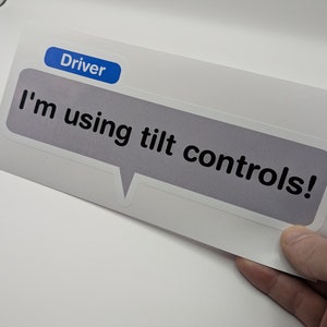 Mario Kart Sticker - Bumper Sticker - I'm Using Tilt Controls - Etsy
