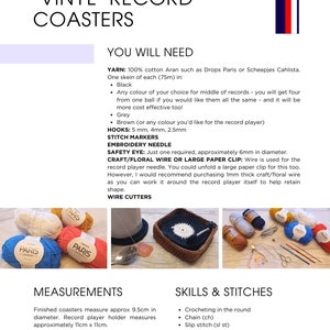 Record Set Crochet Pattern for Record Coasters Easy Crochet Pattern for ...